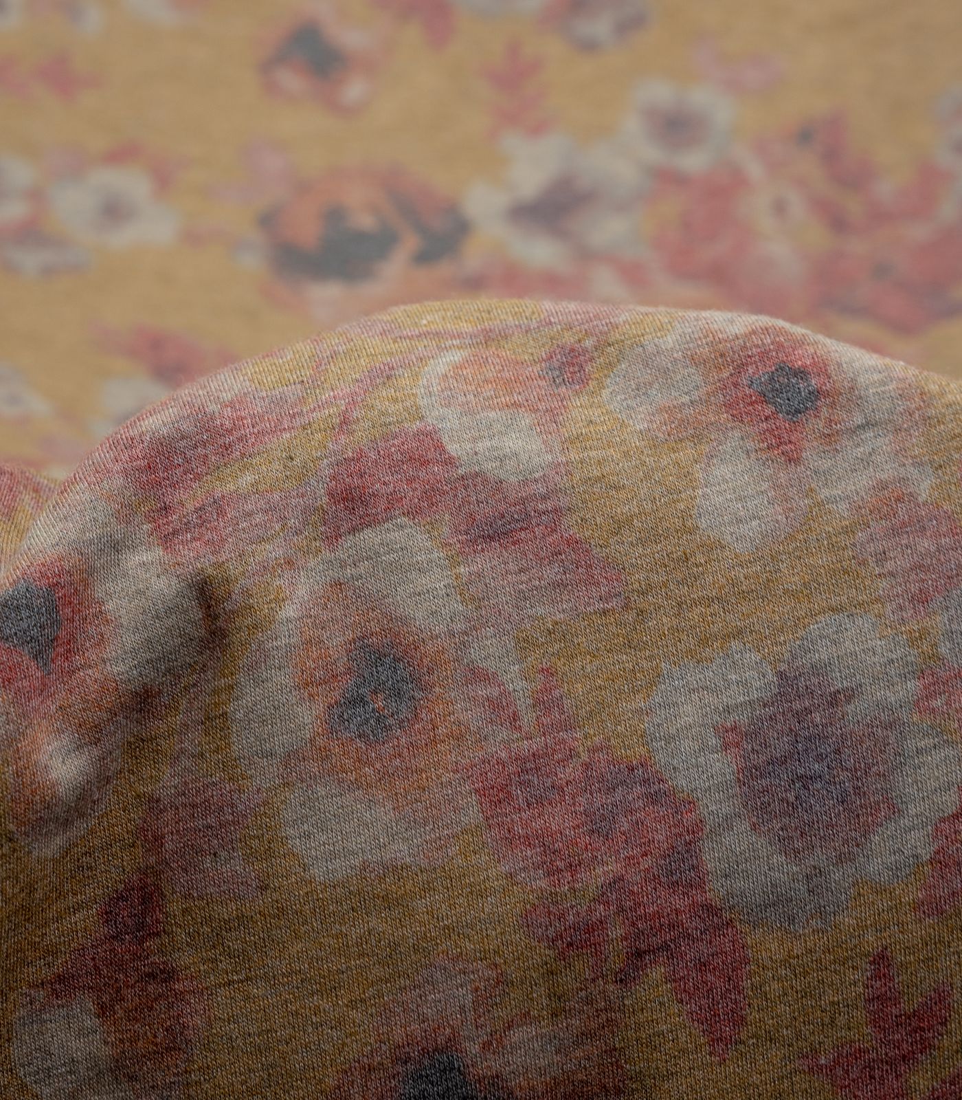 Heathered Mustard/Rust/Grey Floral French Terry – Olga's Closet