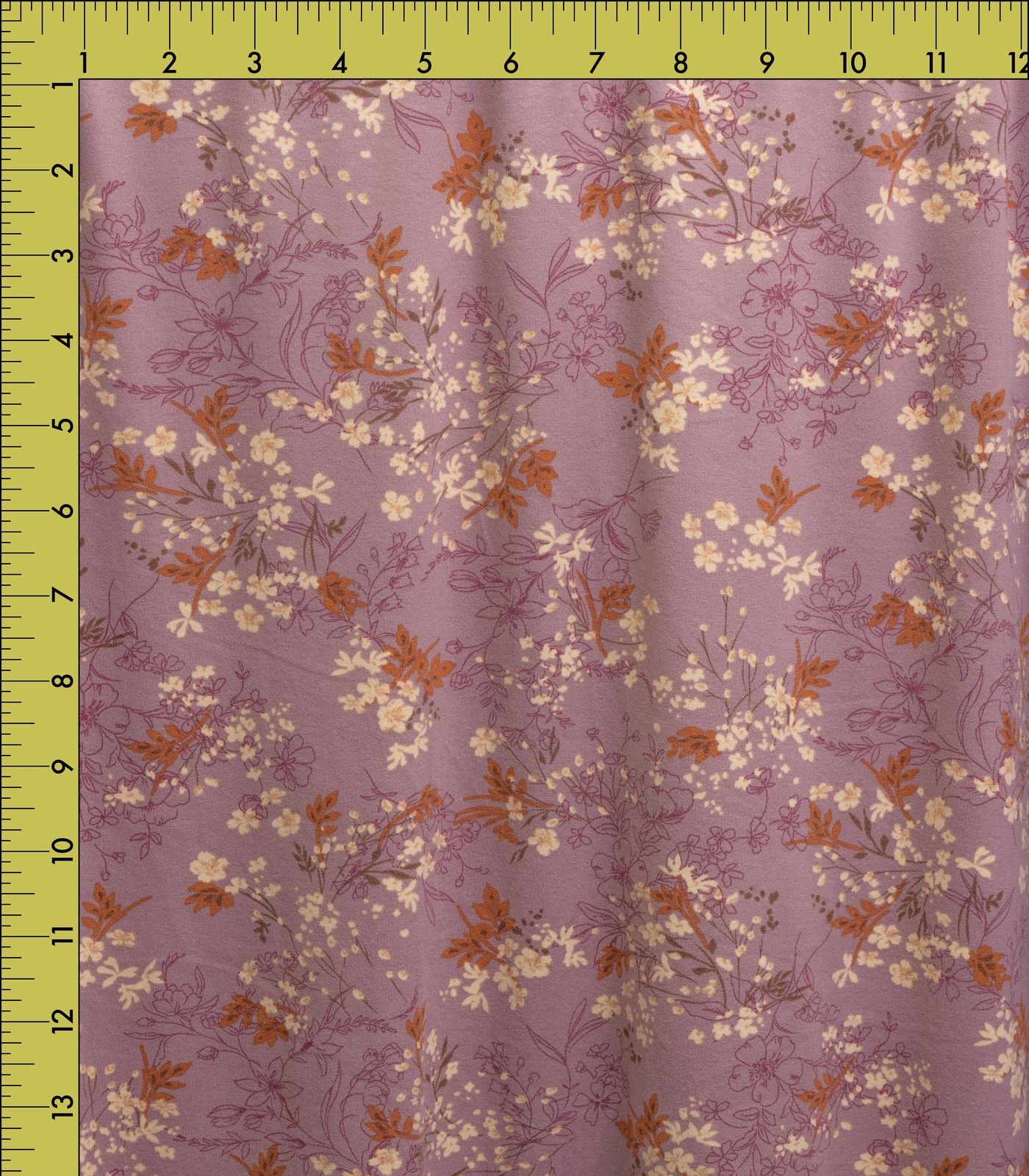 Mauve/Rust/Yellow Floral Double Brushed Poly – Olga's Closet
