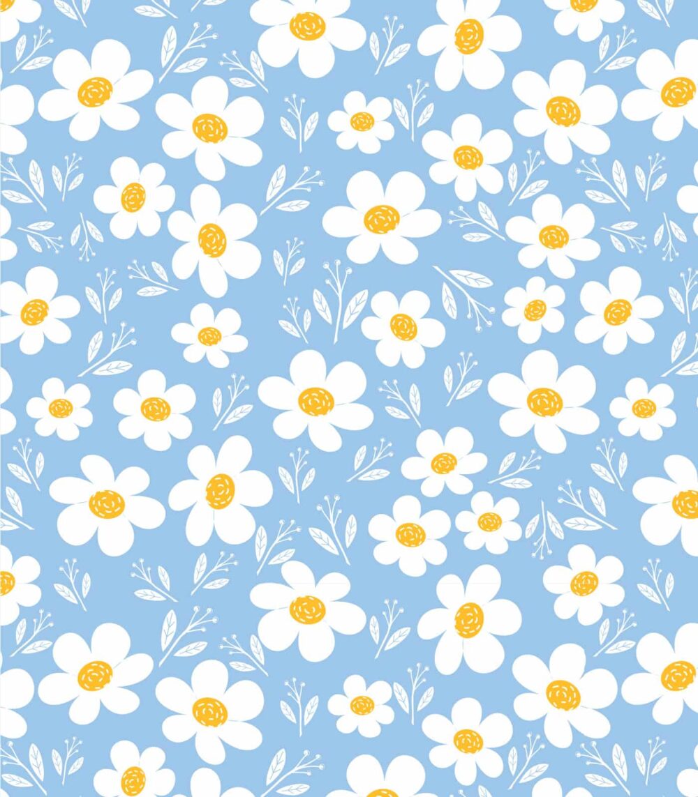 Blue/White/Yellow Daisies Exclusive Print - Olga's Closet