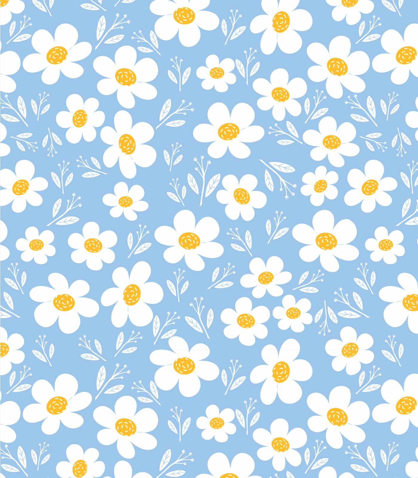 Blue/White/Yellow Daisies Exclusive Print – Olga's Closet