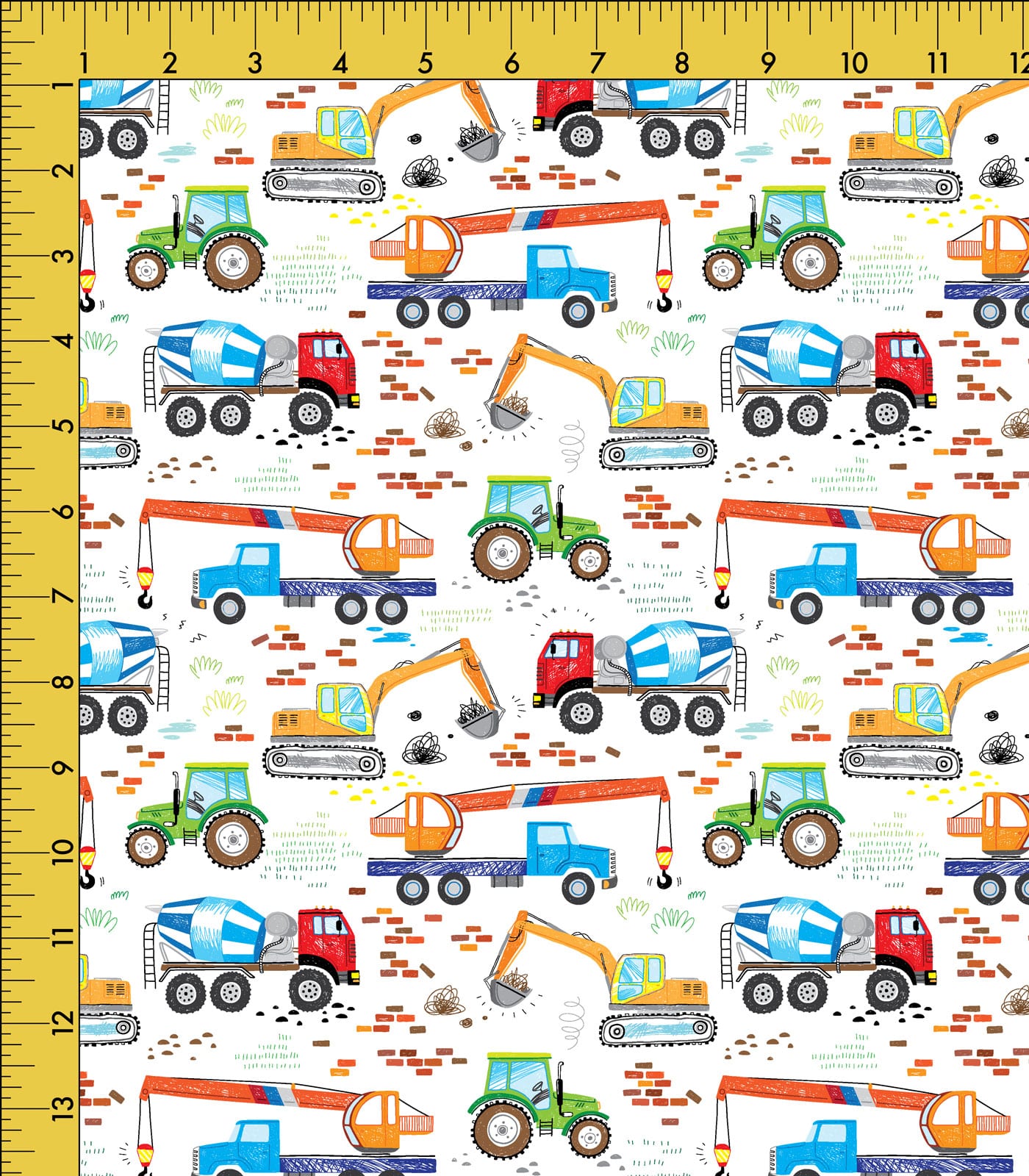 Multicolor Trucks/Tractors Exclusive Print – Olga's Closet