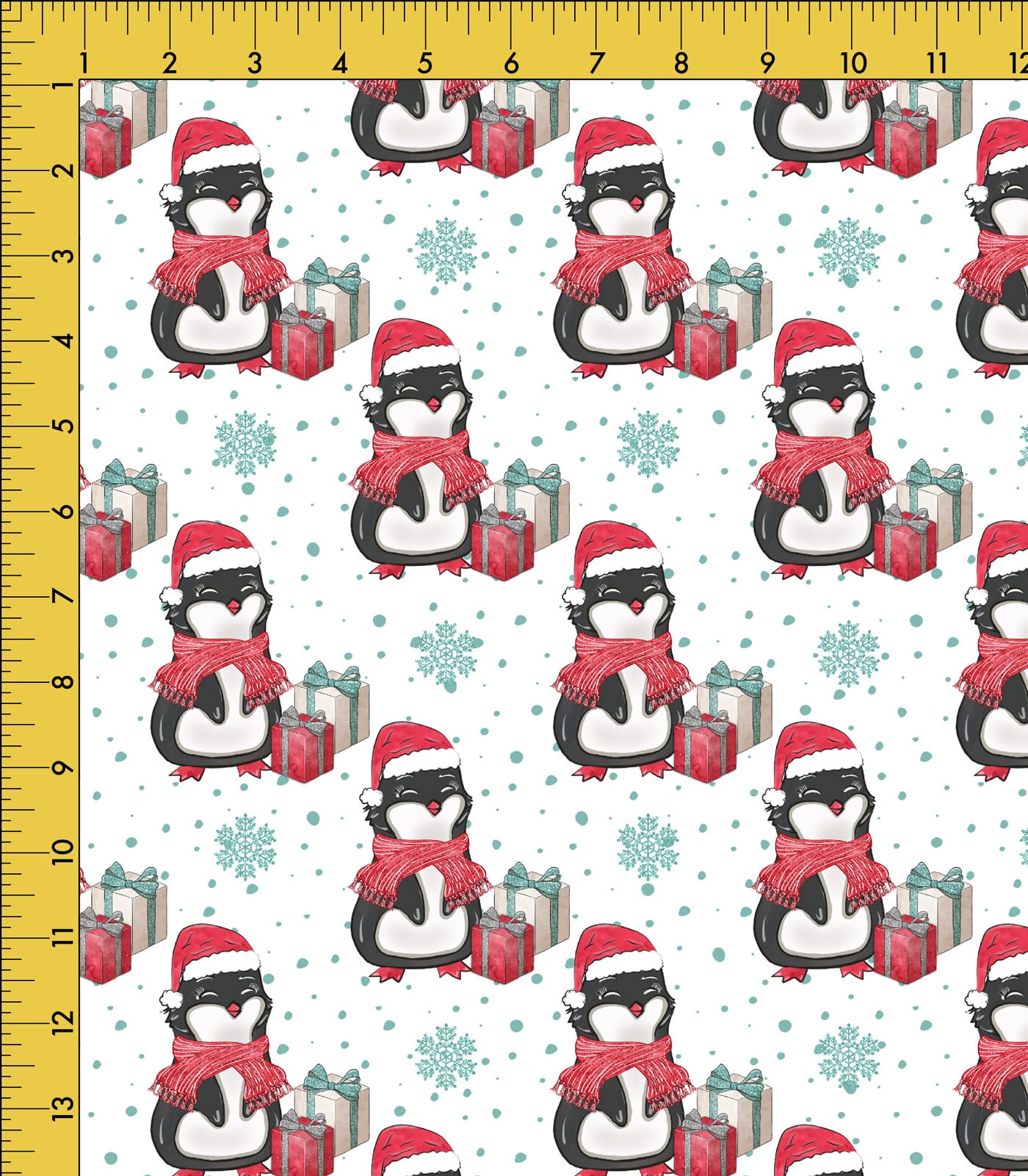 Ivory/Mint/Red Penguins/Poinsettia Exclusive Print – Olga's Closet
