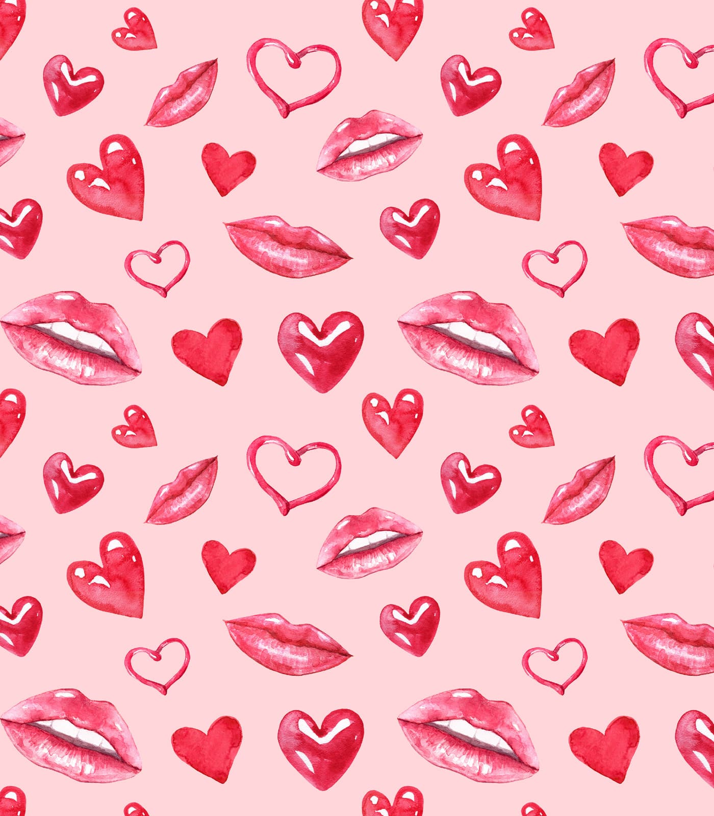 Hot Pink/Pink/Dusty Pink Hearts/Lips Exclusive Print – Olga's Closet