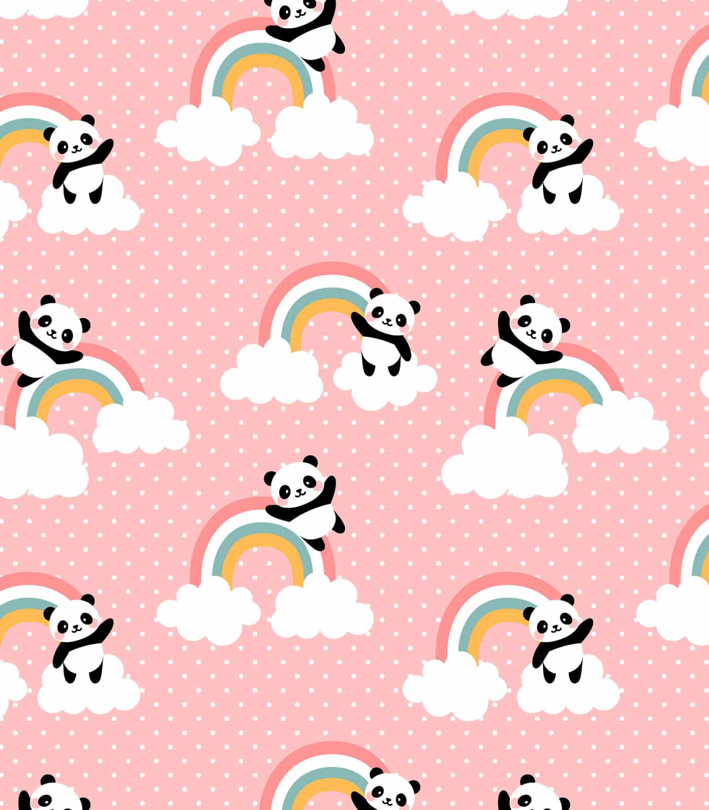 Pink/White/Blue Polka Dot/Panda Exclusive Print – Olga's Closet