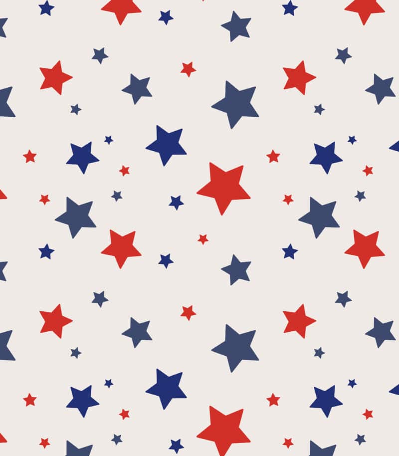 White/Blue/Red Stars Exclusive Print – Olga's Closet